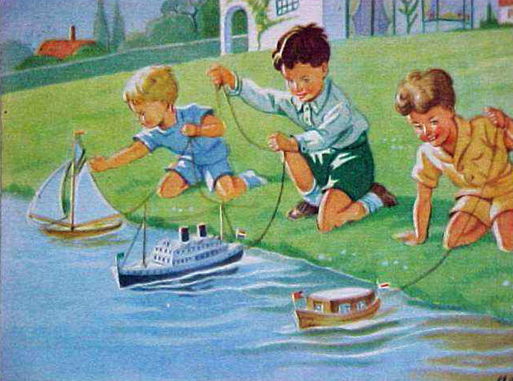 0 401 Enfants Jouant Au Bord Dun Lac Avec Leurs Bateaux